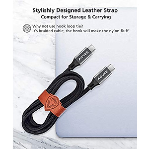 AGVEE 100W USB-C to USB-C Cable 2 Pack 6.6ft Braided Fast Type-C to C Charger, USBC 2.0 CtoC with E-Marker, PPS PD 3.0 Charging Cord for MacBook Pro 13" 15" 16", HP Envy & Spectre X360, Dark Gray