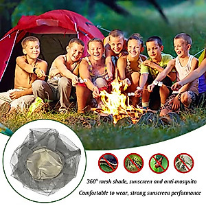 Mosquito Head Mesh Nets Gnat Face Netting, Extra Fine Holes Protective Cover Mask Face from Insect Bug Bee Mosquito Gnats for Outdoor Activities Hiking Fishing Hunting Camping Backpacking (4 Pack)