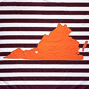 TWIG & BALE Blacksburg Virginia Baby Blanket Organic Cotton Muslin Swaddle Blanket - 47" x 43" - Fans of Tech Baby Gift for Boys Girls Hokies Receiving Blankets