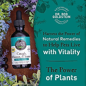 Earth Animal Herbal Remedies Cough, Wheeze & Sneeze for Dogs & Cats, 2 fl oz