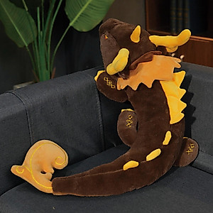 HUYMHTER Zhongli Plush Dragon Decoration Throw Pillow for Genshin Impact Game Fans Gift