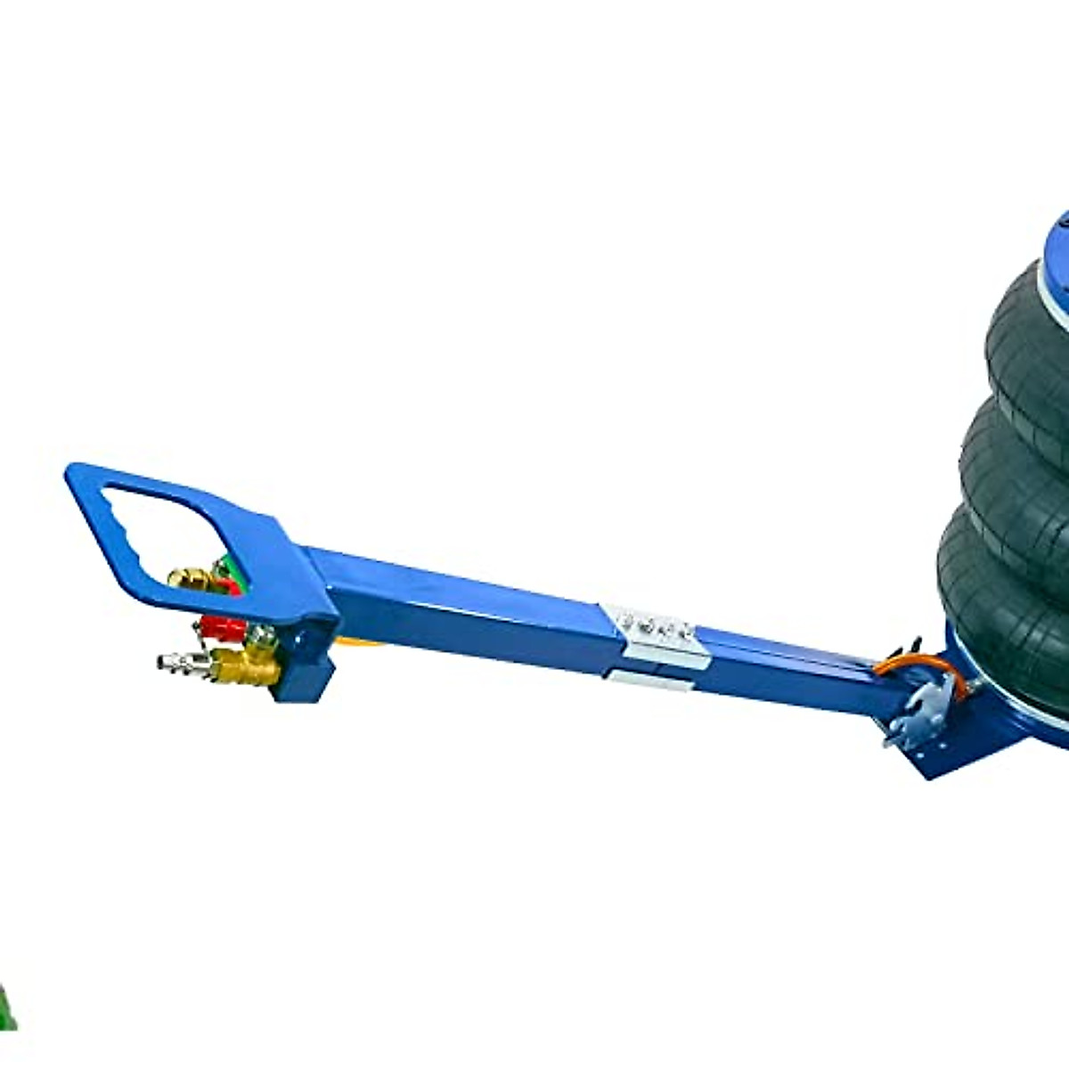 YSKJATPT Air Jack, 5 Ton/11000 lbs Triple Bag Air Jack, Lift Up to 15.75 Inch, 3-5S Fast Lifting Air Bag Jack for Cars with Adjustable Long Handle (Blue)