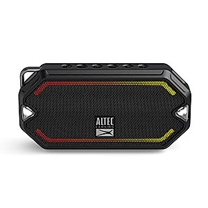 Altec Lansing HydraMini Wireless Bluetooth Speaker, IP67 Waterproof USB C Rechargeable Battery with 6 Hours Playtime, Compact, Shockproof, Snowproof, Everything Proof (Black)
