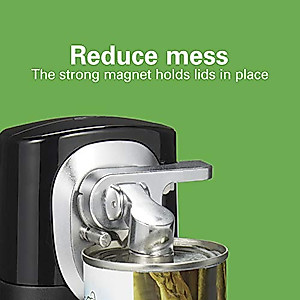 Hamilton Beach 2-in-1 Electric Automatic Can Opener for Kitchen with Hands-Free Removable Walking Head, Cordless & Rechargeable, Easy-Clean Detachable Blade and Cutting Lever, Black (76611F)