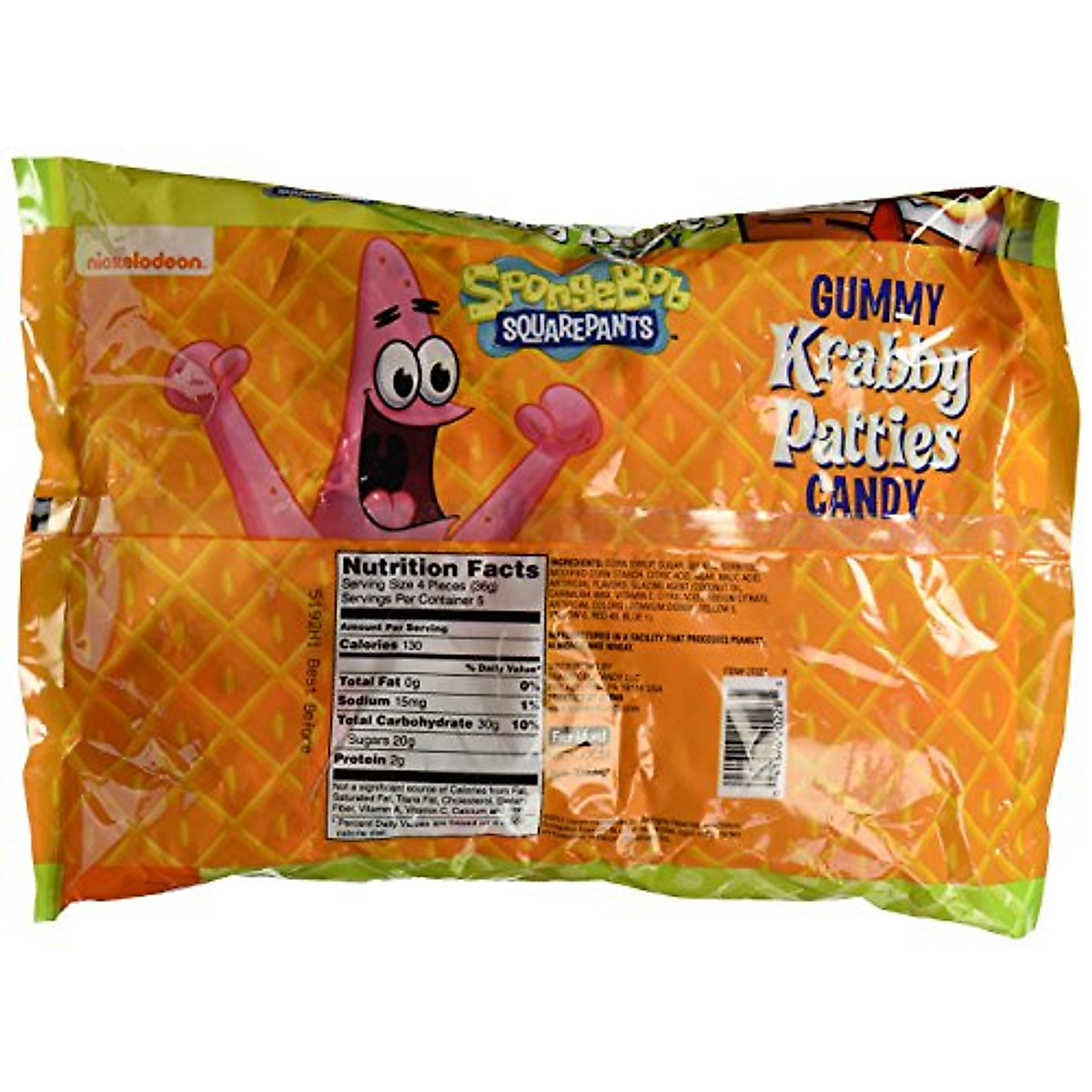 Spongebob Gummy Krabby Patties, 20 Patties Included