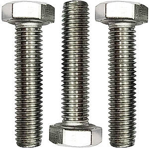 1/4" x 1.5" - 20. 304-STAINLESS STEEL - HEX HEAD BOLT - 304 GRADE. General Purpose - Hurricane Bolt (100)