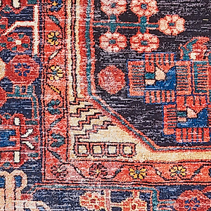 Nourison Fulton Traditional Red 5' x 7' Area Rug, Easy-Cleaning, Non Shedding, Bed Room, Living Room, Dining Room, Kitchen (5x7)