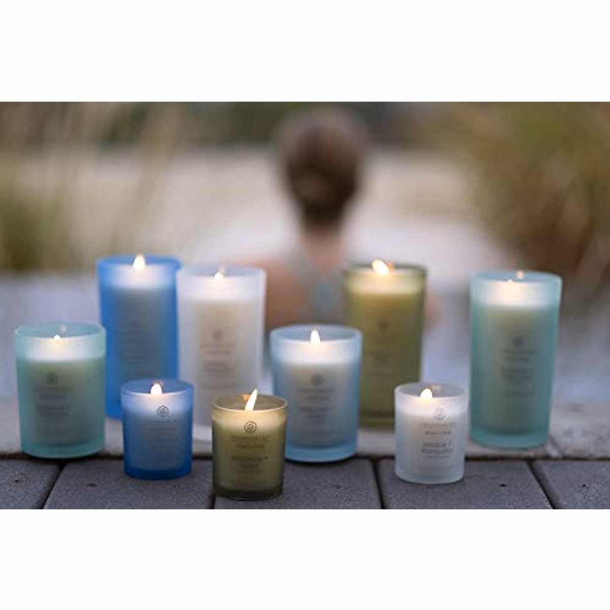 Chesapeake Bay Candle Scented Candles, Peace + Tranquility & Balance + Harmony, Medium (2-Pack)
