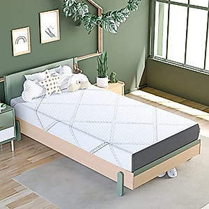 TeQsli Queen Mattress, 8 Inch Cool Gel Memory Foam Mattress with Breathable Cover for Kids and Adults, Medium Firm Bed in a Box Bunk Bed, Trundle CertiPUR-US Certified (TMA08Q-US)