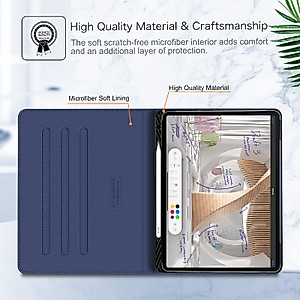 Fintie Folio Case for iPad Pro 12.9" 6th Generation 2022, Multi-Angle Smart Stand Cover w/Pencil Holder & Pocket, Also Fit iPad Pro 12.9 2021 5th & 2020 4th & 2018 3rd Gen, Blooming Hibiscus