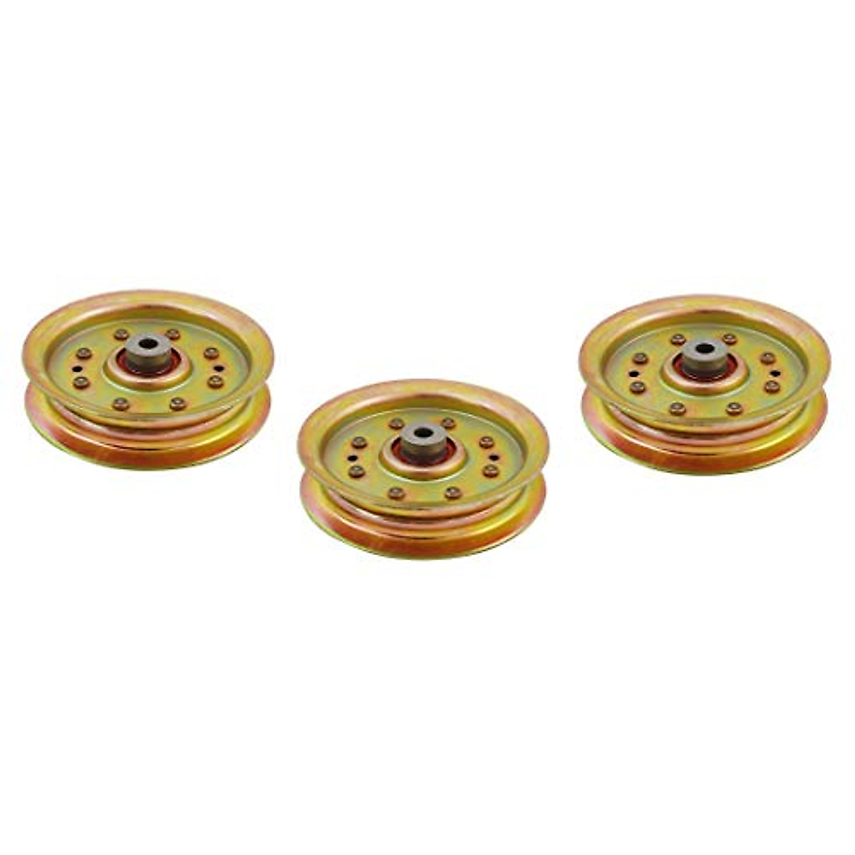 LAWN & GARDEN AMC 3 Heavy Duty Flat Idler Pulleys Compatible with MTD Cub Cadet 753-08171 753-08068A 756-04129 956-04129 756-04129B 956-04129B 756-04129C 956-04129C