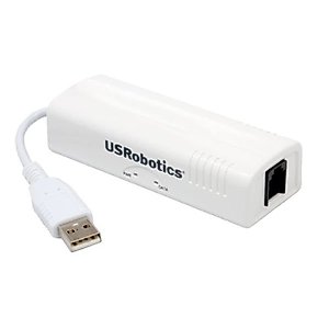 U.S. Robotics USR5637 56K USB Controller Dial-Up External Fax Modem with Voice