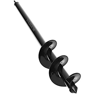 VASGOR 3.5" x 24" Auger Drill Bit for Planting - Easy planter garden Auger - Bulb & Bedding Plant Augers - Post hole Digger for 3/8” Hex Drive Drill