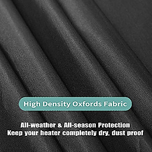 Nuu Garden Patio Heater Cover with Zipper, 210D Oxford Cloth, Tear-proof, Anti-snow, Wind-resistant, Dust proof, 89.37'' x 19.68'' x 19.68'', Black