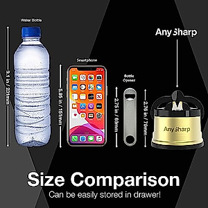 AnySharp Pro Chef Metal Knife Sharpener, Brass