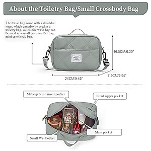 Weekender Bags for Women Travel, Overnight Travel Duffel Bag with Wet Pocket and Separate Toiletry Bag, Airplane Personal Item Travel Bag, Travel Tote Bag Carry On Bags,Gym Bag