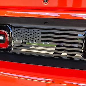 Xinghe Taillight Center Divider for Dodge Challenger 2015-2023, American Flag Decals for Rear Light Sticker Exterior Accessories for Dodge Challenger (for Dodge Challenger 2015 - 2023, With Letter Cut