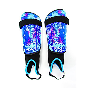 Vizari Frost 2 Soccer Shinguard with Ankle Protection for Boys and Girls (Blue/Purple, Small)