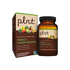 plnt Fermented Whole Food Men?s Multivitamin (120 Vegetarian Capsules)