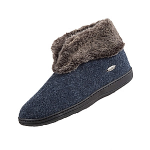 Acorn womens Chinchilla Bootie Ii Slipper, Navy Blue, X-Large US