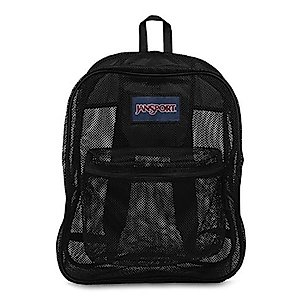 JanSport Mesh Pack - See Through Backpack Ideal for School, Work, Travel, or Beach Outings, Black