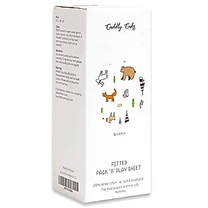 Cuddly Cubs Graco Pack n Play Fitted Sheet – Woodland Playard Sheet – Snuggly Soft Jersey Cotton Mini Crib Sheet for Boy, Girl – 1 Pc