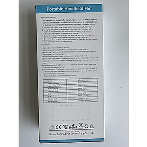 Portable Fan Handheld Fan, Mini Hand Held Fan, 6-15H Cooling Small Personal Fan, 180° Foldable Mini Desk Fan with 4 Quiet Speed, Neck Fan w/Lanyard for Kids Women Men Travel Outdoor Office, Black