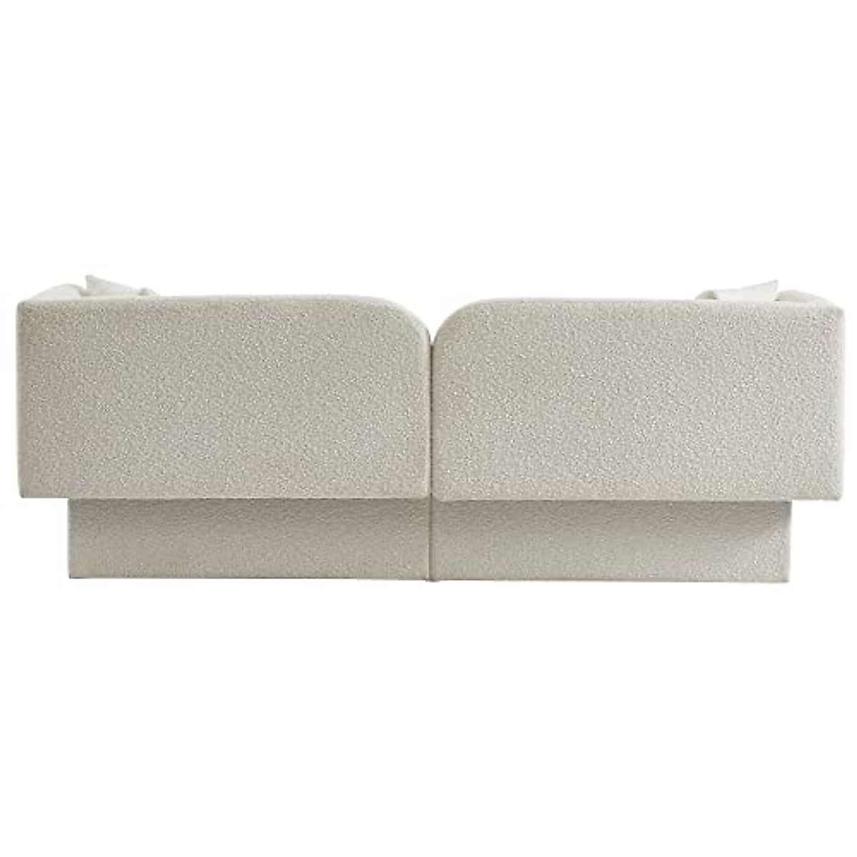 Meridian Furniture 616Cream-S Marcel Collection Modern | Contemporary Sofa with Rich Cream Boucle Fabric, Curved Back, 91" W x 28" D x 32.5" H, Cream