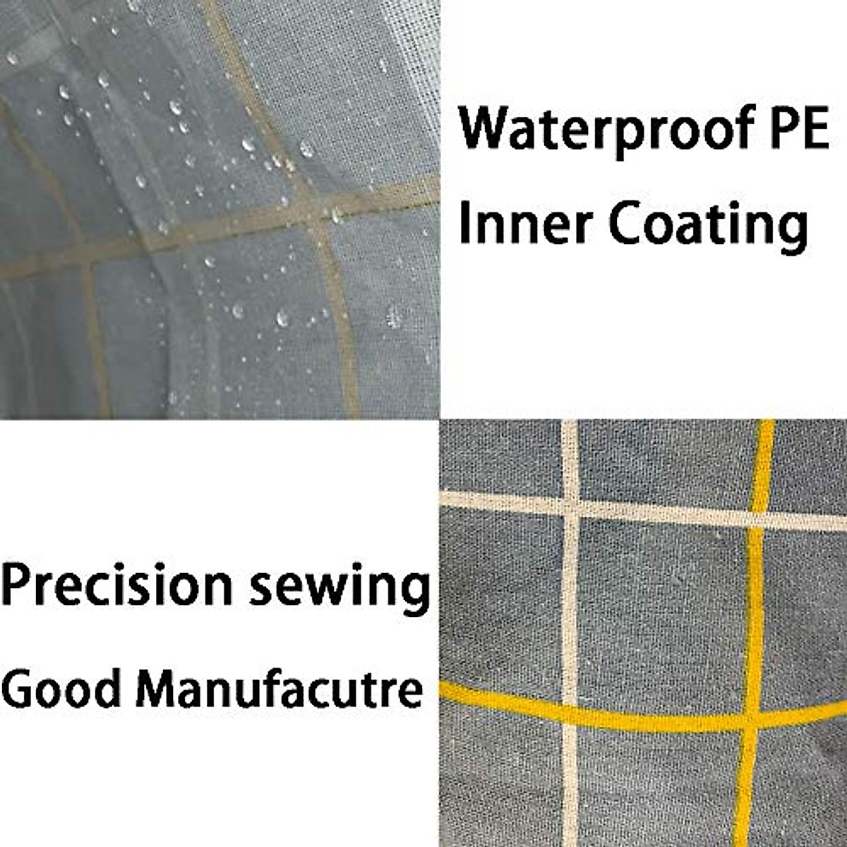 JinQiTian 2 Packs Thickened Laundry Hampers with Durable Handles, Drawstring Waterproof Round Cotton Linen, Freestanding Collapsible Storage Laundry Basket for Toy Clothing Collection 17”13”