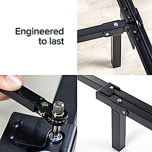 ZINUS Compack Metal Bed Frame / 7 Inch Support Bed Frame for Box Spring and Mattress Set, Black, Twin