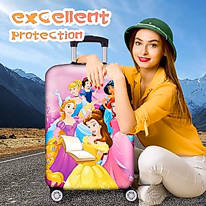 Midternal Suitcase Cover Luggage Covers Protector Carry On Cover Luggage Wraps for Suitcase Carry On Protector Cute Princess Luggage Sleeve Travel Suit Case Dust Cover for Suitcase 18-20 Inches