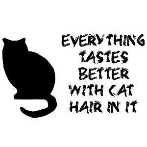 CafePress Everything Tastes Better With Cat Hair Mugs Ceramic Coffee Mug, Tea Cup 11 oz