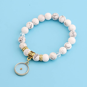 UJIMS Seed Faith Beads Elastic Bangle Faith Inspirational Message Card Gift Christian Gift Mustard Jewelry Seed Zipper (Seed Beads Card Bracelet)