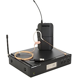 Shure BLX14R/MX53 UHF Wireless Microphone System - Perfect for Broadcast, Church, Presentations - 14-Hour Battery Life, 300 ft Range | MX153 Headset Mic, Single Channel Rack Mount Receiver | H10 Band