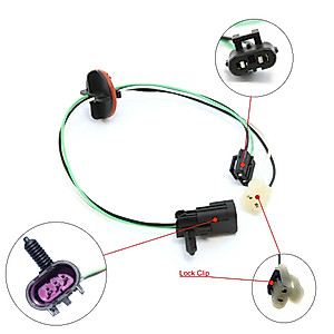 Sheisor Front Headlight Lamp Wiring Harness, Headlamp Wire Jumper Harness Compatible with Dodge 2009-2022 Ram, 2011-2022 Ram 1500, 2012-2018 Ram 2500 3500 4500 5500 (for Quad Halogen Only, 1pcs)