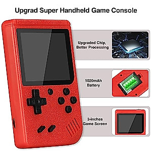 Handheld Game Console - Vaomon Retro Handheld Game Console Comes with Portable Shell, 400+ Classical FC Games, Gameboy Support Connecting TV & 2 Players, Ideal Gift for Kids & Lovers