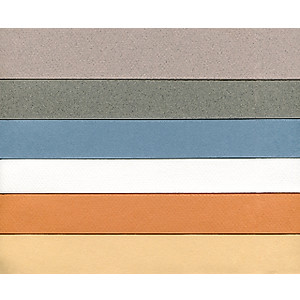 CANSON Mi-Teintes Pastel Pad, Assorted Colors 9"X12" Fold Over (100510864) , White