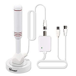 Chaowei Portable Indoor Outdoor Amplified HDTV Antenna with Signal Booster Amplifier, Magnetic Base,16.5ft Coax Cable, Up to 120 Miles-Support 4K 1080p Smart TV and All Equipment with ATSC Tuner