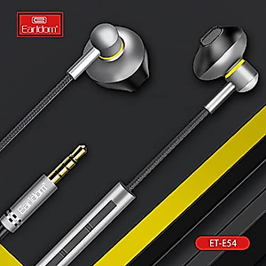 Wired Headphone Metal Earbuds by Amasing Noise Cancelling Stereo Heave Bass Earphones with Micphone Mic，in Ear Headphones Design for iPhone 5 6 Pink Samsung M9