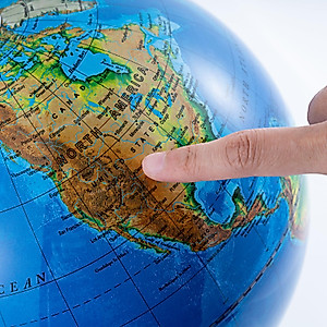 World Globe for High Clear Map Globe,9" Illuminated Constellation Globe,Educational Geographic Globe,Decor for Home Office Classroom