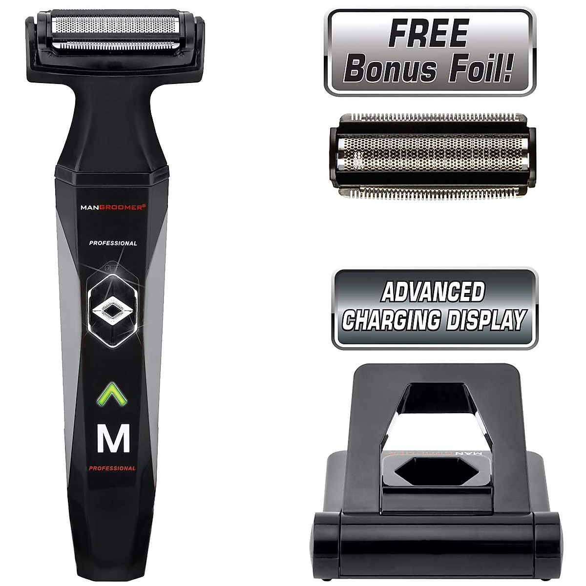 The Looking Great – Balls and Back Grooming Bundle by MANGROOMER - This Bundles Contains 2 Products: MANGROOMER Professional Body Groomer & Trimmer and The MANGROOMER Professional Back Hair Shaver