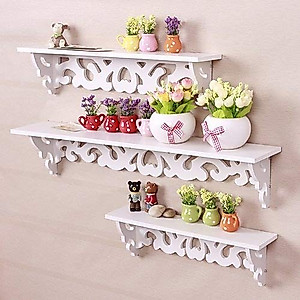 Gilroy Floating Wall Shelves Bookshelf White Wall Mounted Decorative Display Wall Shelf Storage Rack