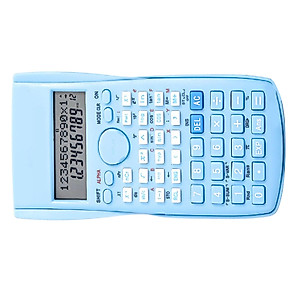 Scientific Calculator 12 Digit 240 Functions Multifunction Large Display Graphing Calculator with Sliding Hard Cover, Suitable for Students (Blue)