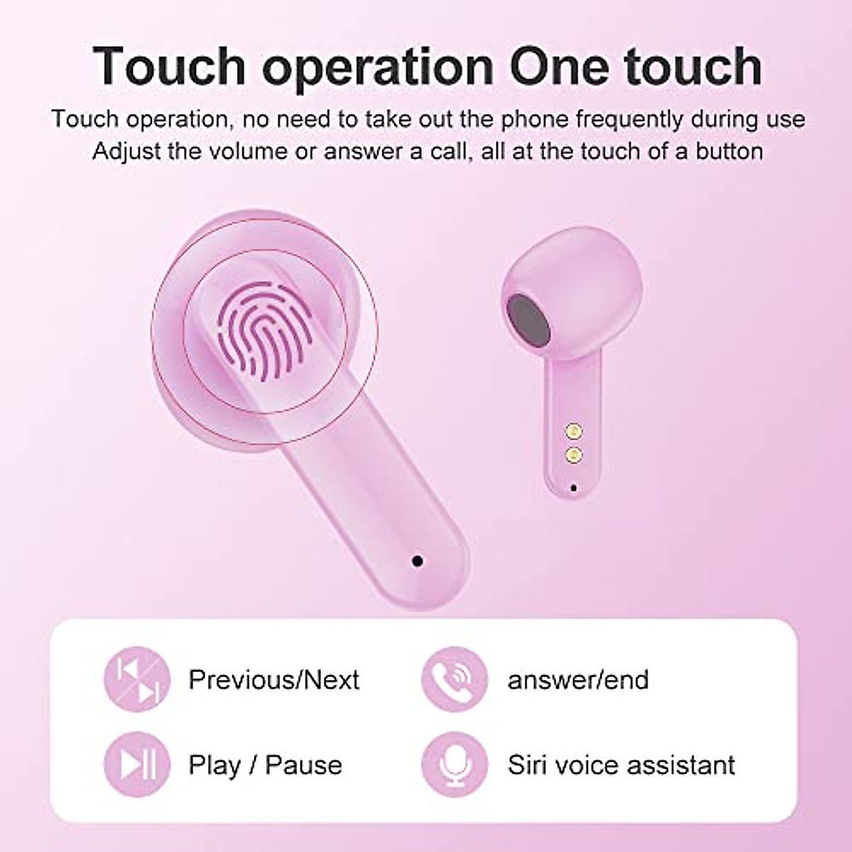 Hoseili 2023new editionBluetooth Headphones.Bluetooth 5.2 Wireless Earphones in-Ear，LED Power Display IPX7 Waterproof Band Microphone Touch Control Portable Charging Case for iOS Android PC. YJA5