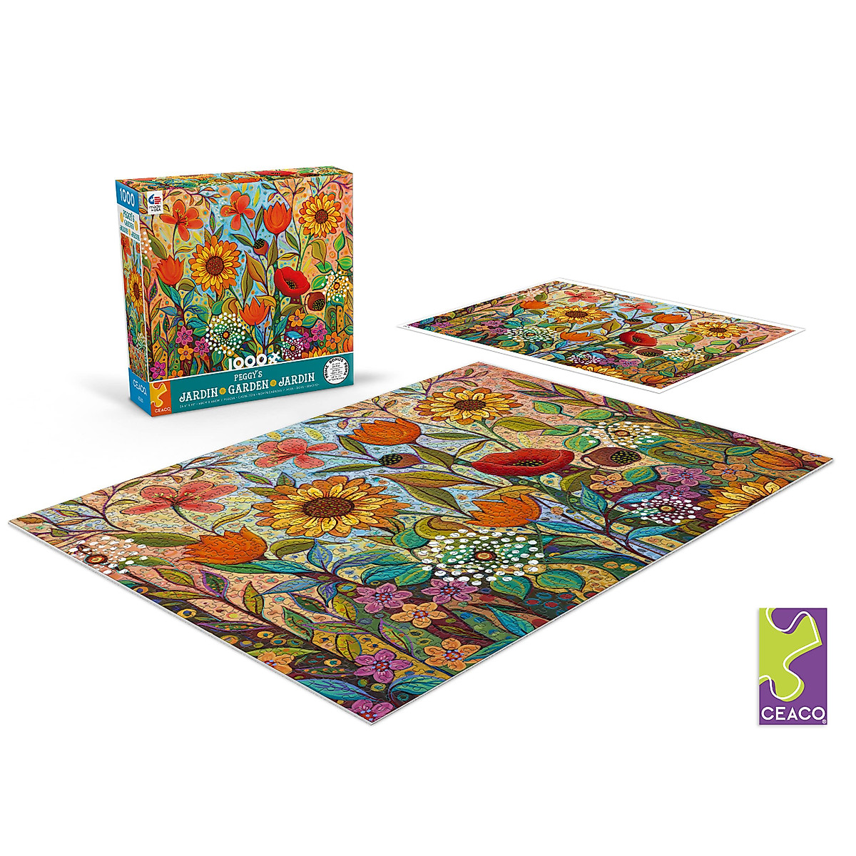Ceaco - Peggy's Garden - Joy in The Morning - 1000 Piece Jigsaw Puzzle