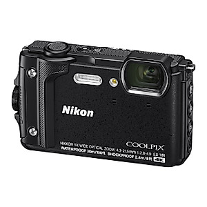 Nikon W300 Waterproof Underwater Digital Camera with TFT LCD, 3in, Black (26523) (Renewed)