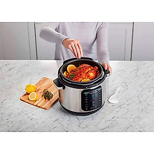Crock-pot 8-Quart Multi-Use XL Express Crock Programmable Slow Cooker with Manual Pressure, Boil & Simmer with Extra Sealing Gasket, Stainless Steel
