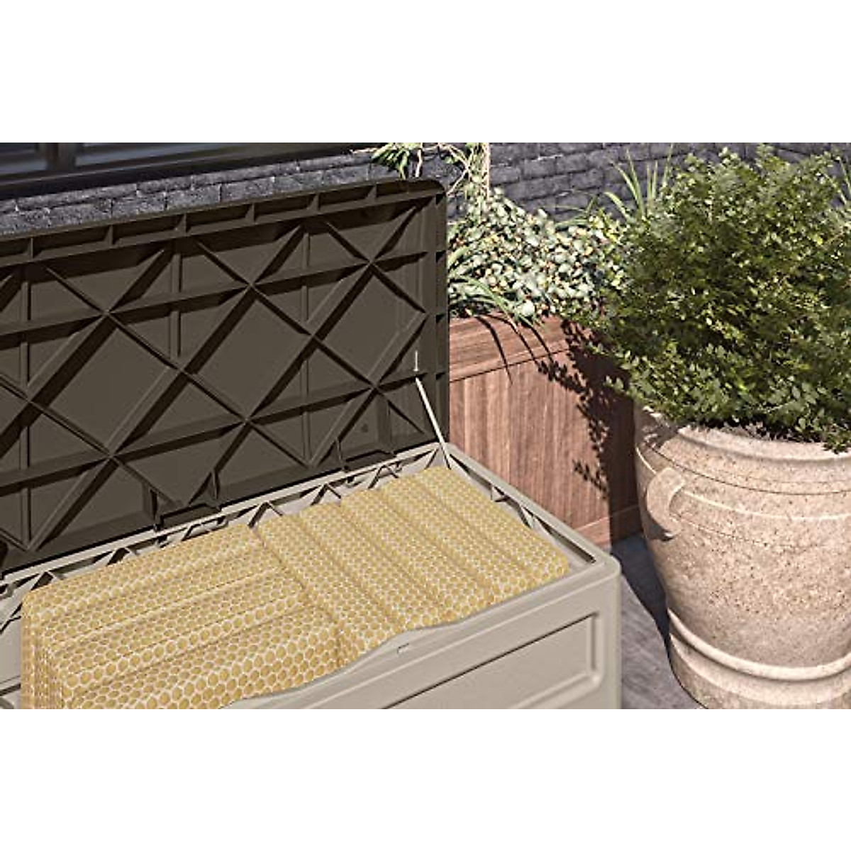 Suncast DB8000B Deck Box, Deluxe, Light Taupe
