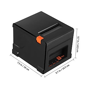 Gatuida Black Receipt Printer Abs Printer Thermal Printer Thermal Paper Printer