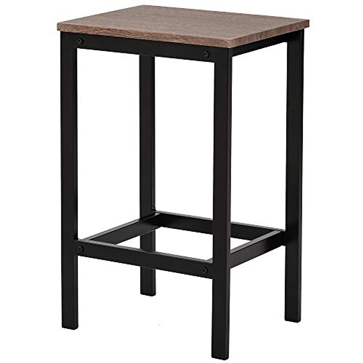 WOZNLA Room 5-Piece Industrial Counter Height Dining Set-Rustic Rectangular Table and Chairs for Kitchen-Perfect for Family Dinners and Gatherings, Dark Brown